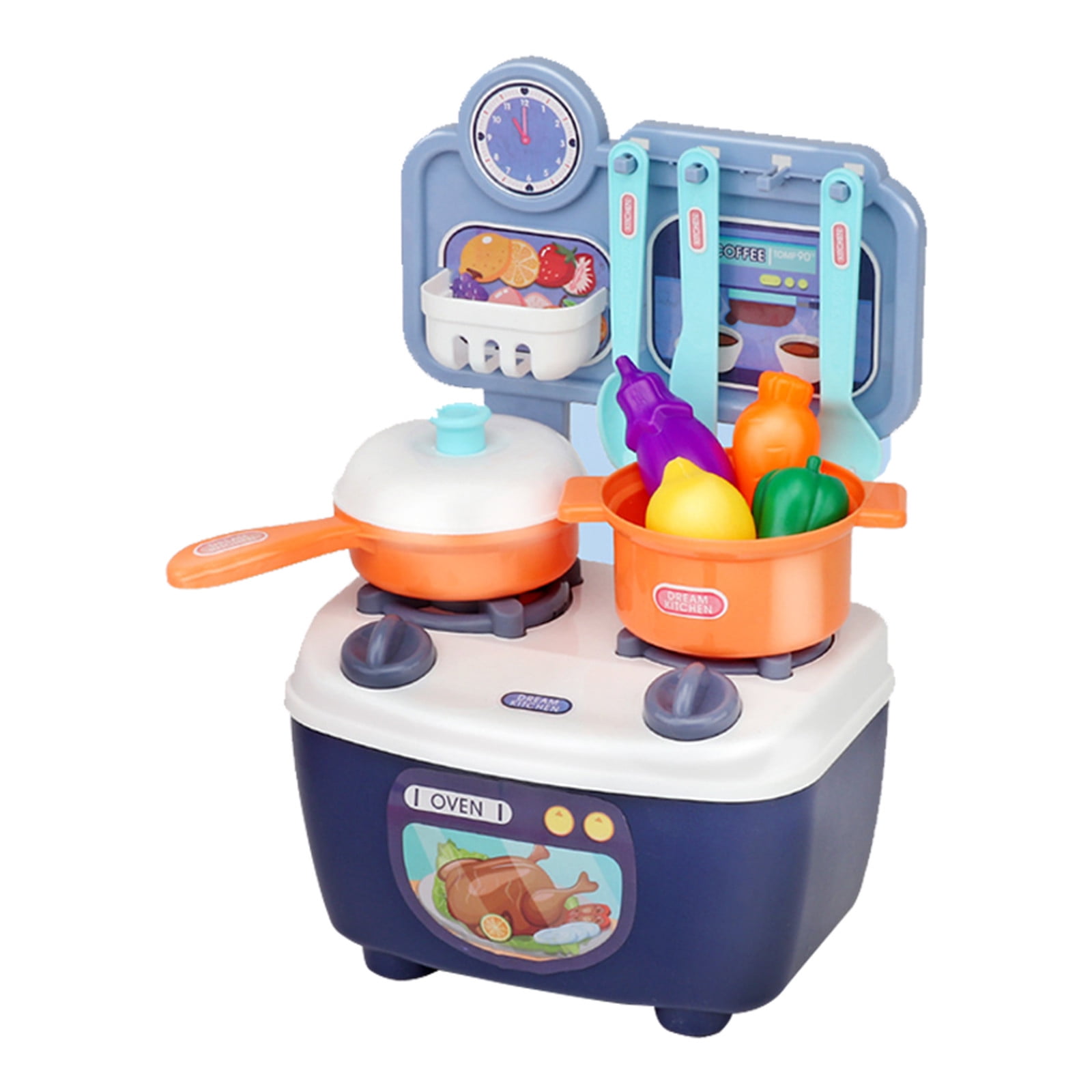 yulier Kids Kitchen Playset, Pretend Play Kitchen Accessories Toys ...