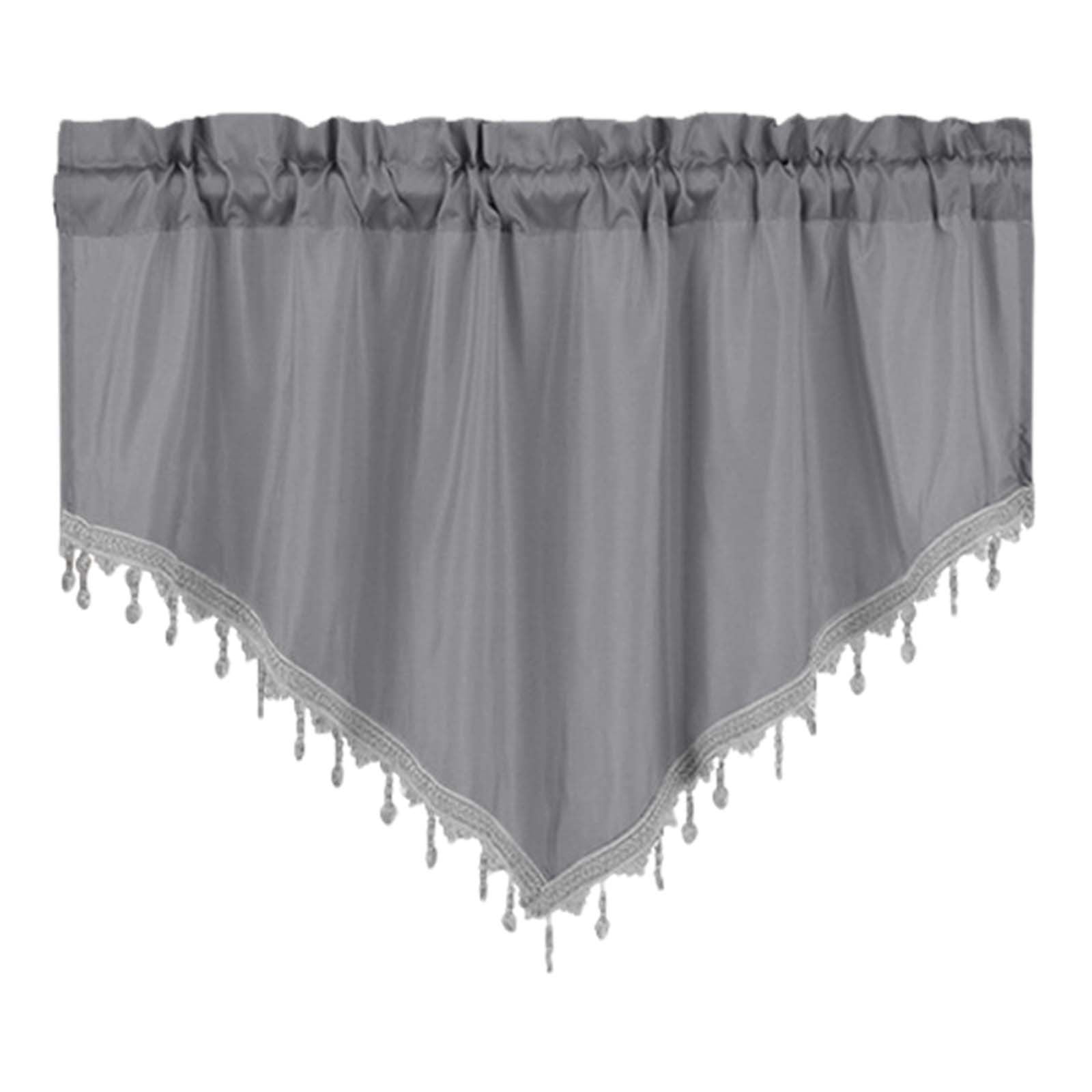 yulier Kitchen Curtain Valance Trim Tassel Valance Swag Rod Pocket ...