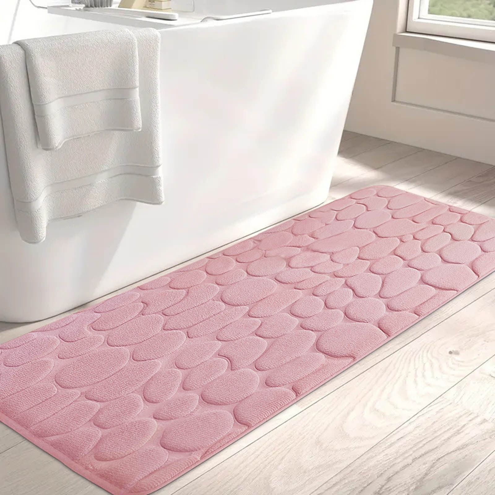 yulier Long Memory Foam Bathroom Rug, 47"x20" Bath Runner Rug Kitchen ...