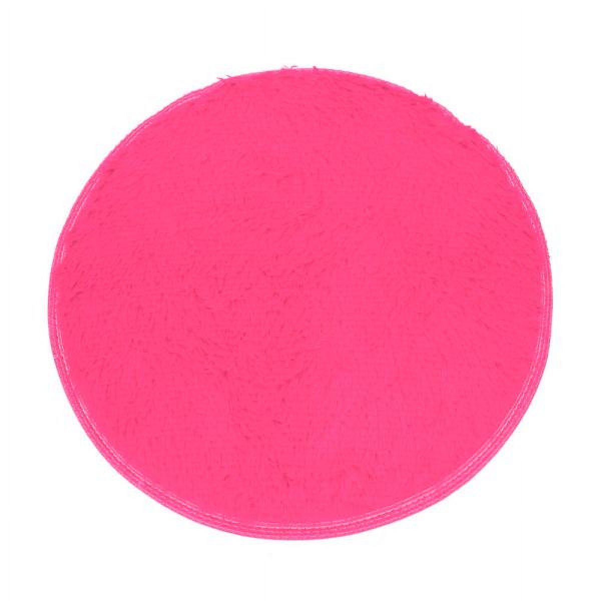 yulier Round Small Throw Rug for Bedroom, Solid Fluffy Circle Area Rug ...