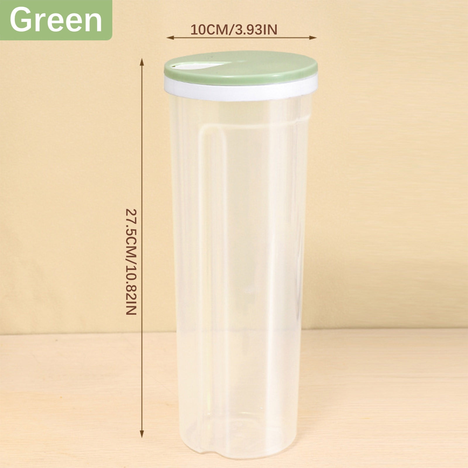 yulier Tall Clear Spaghetti Noodle Container, Airtight Plastic Food ...