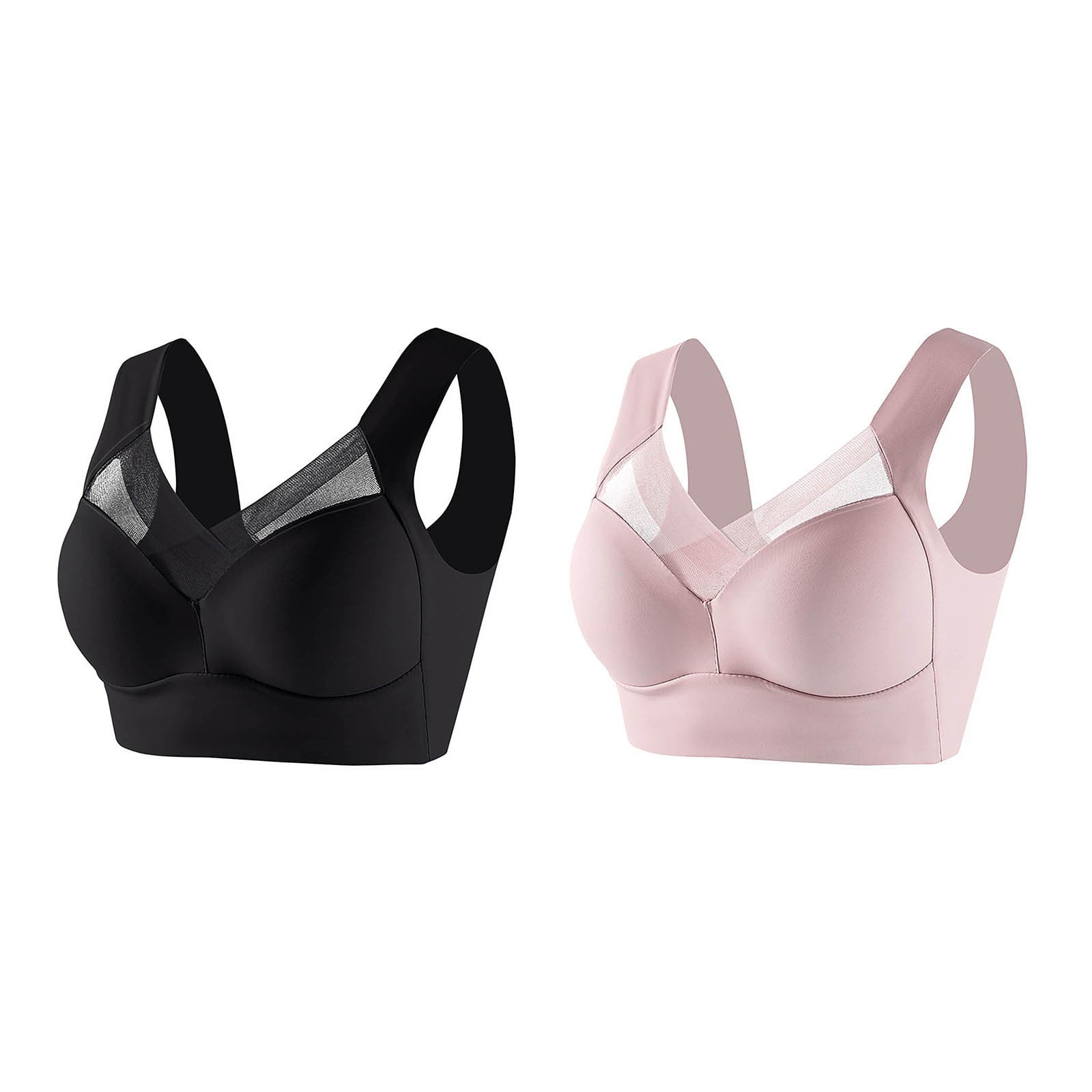 yunLCZ Comfortable Wireless Bra Posture Correcting Bra Wireless Push Up ...