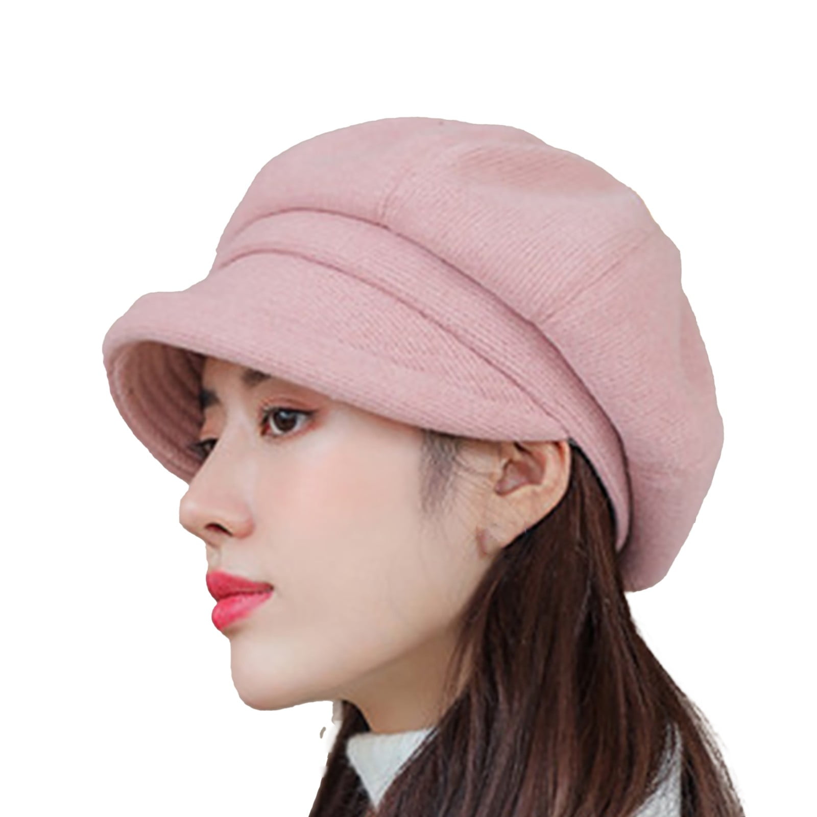 yunLCZ French Wool Beret Hats Women Newsboy Cap Visor Beret Hats Soft ...