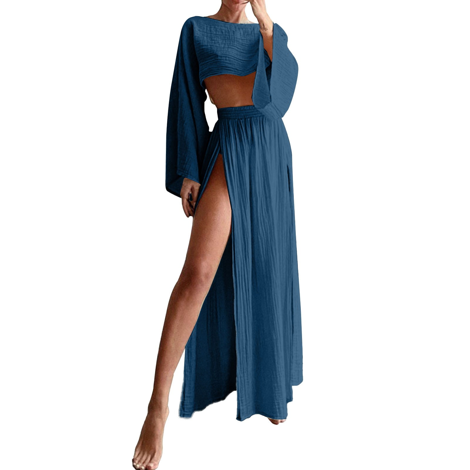 yunLCZ Silk Pajamas for Men Beach Coverup 2 Piece Linen Set Women Off ...