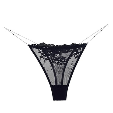 Rohuuque Women's G String Thongs T-back Lace Hollow Out Panties Low ...