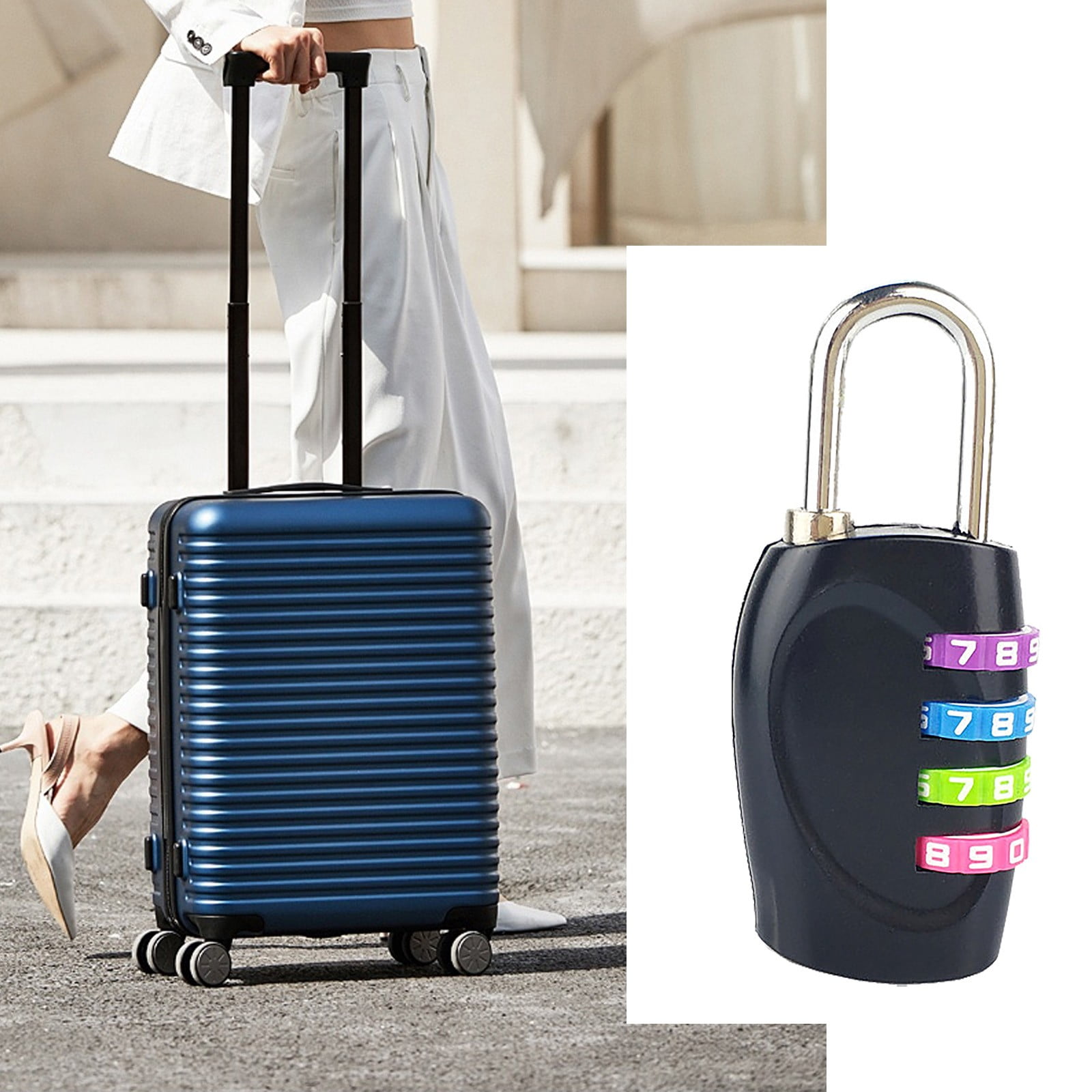 yunlongp Faucets 4 Digit Password Combination Padlock Lock for Lockers ...