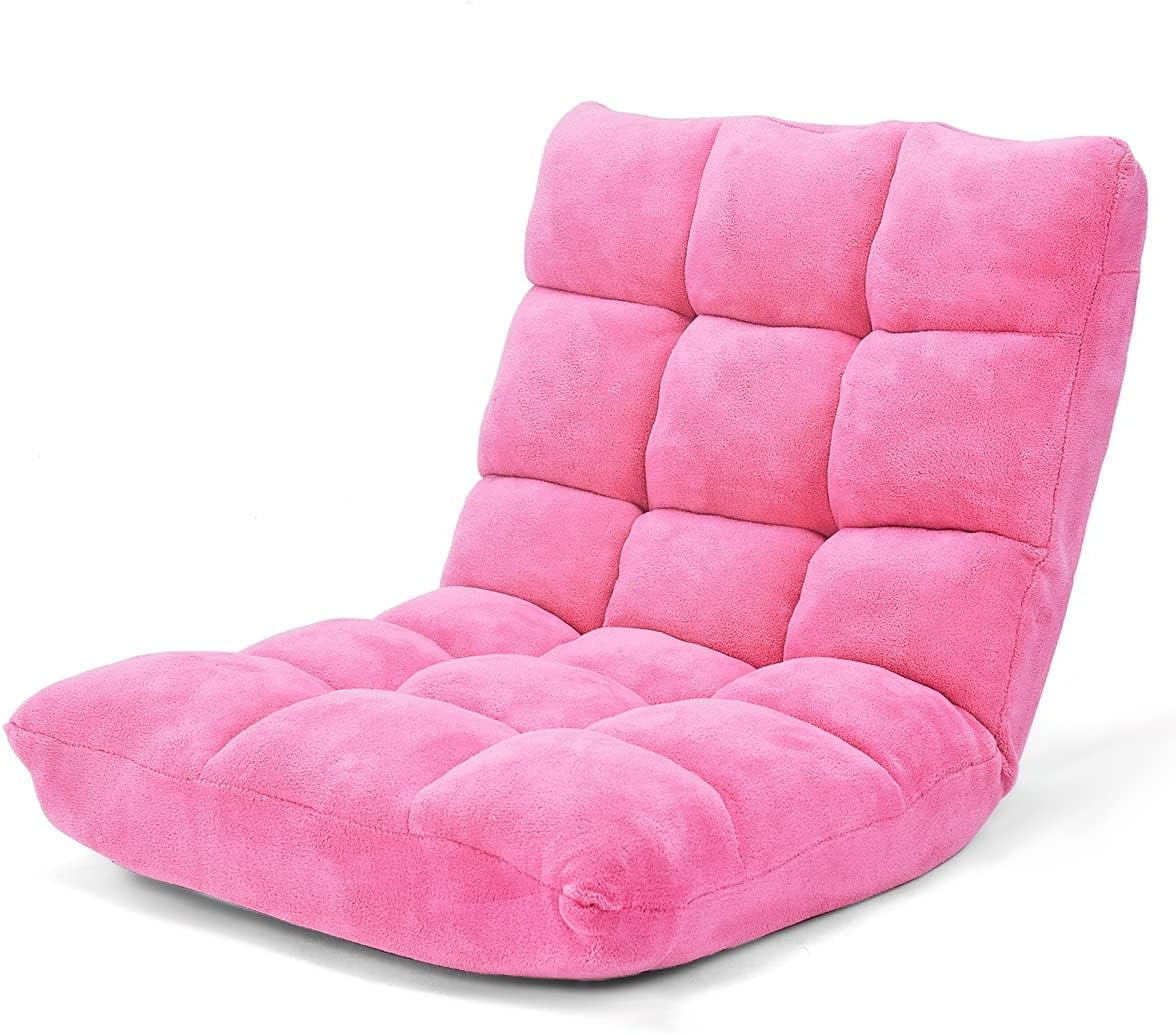 yurfcvgh Floor Chair 14-Position Adjustable Floor Chair with Back ...