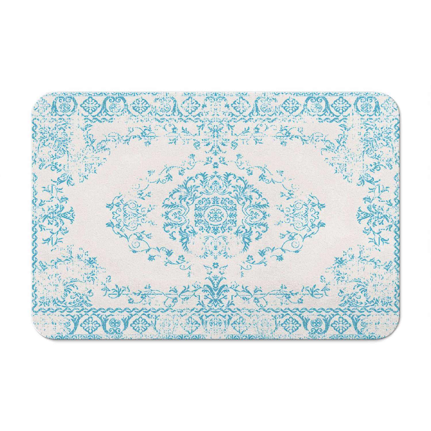 ywomgcj Bohemian Sapphire Blue Bath mats - Walmart.com