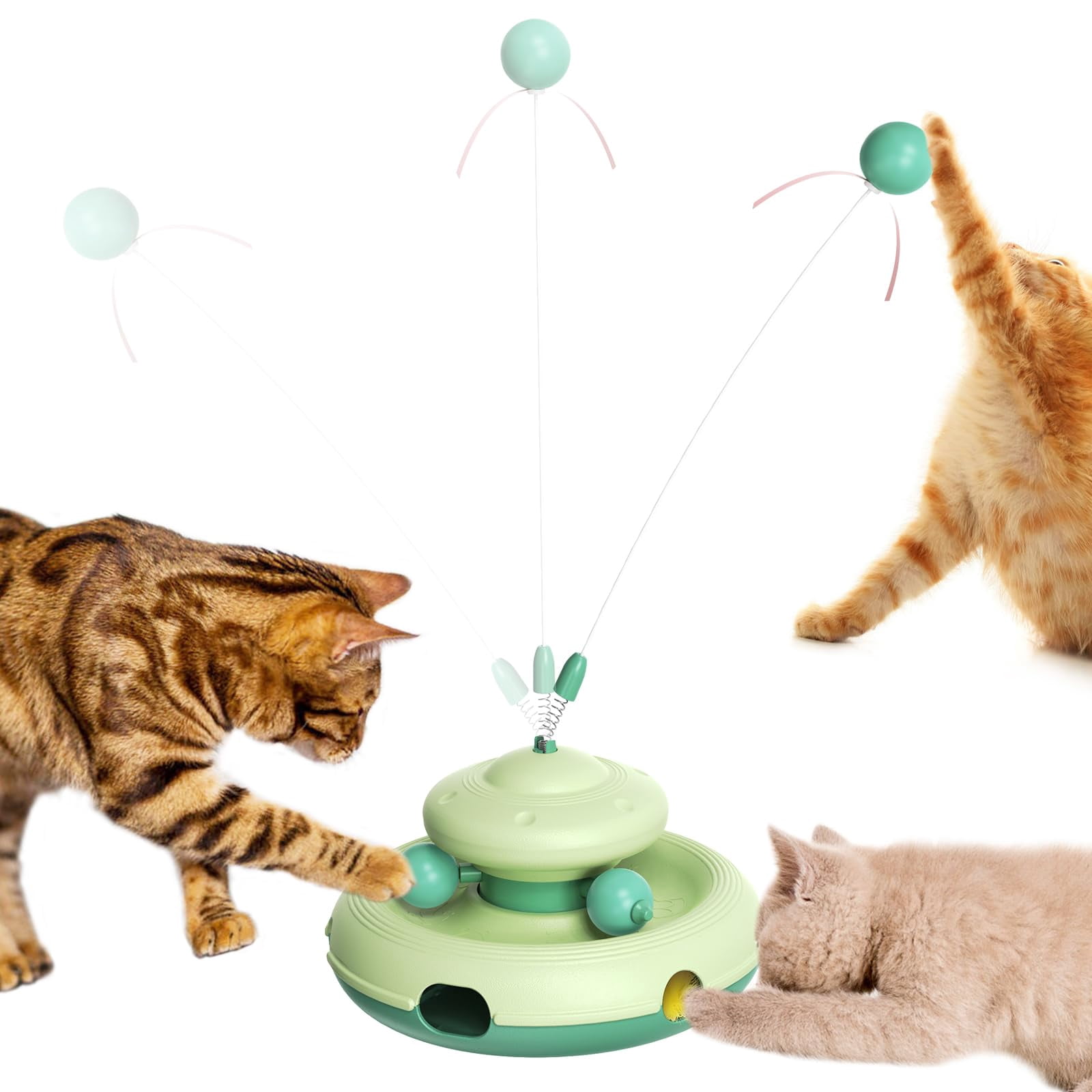 zaabaazina Zaabaaziba Interactive Cat Toys, Track SMRBalls Kitten Toy ...
