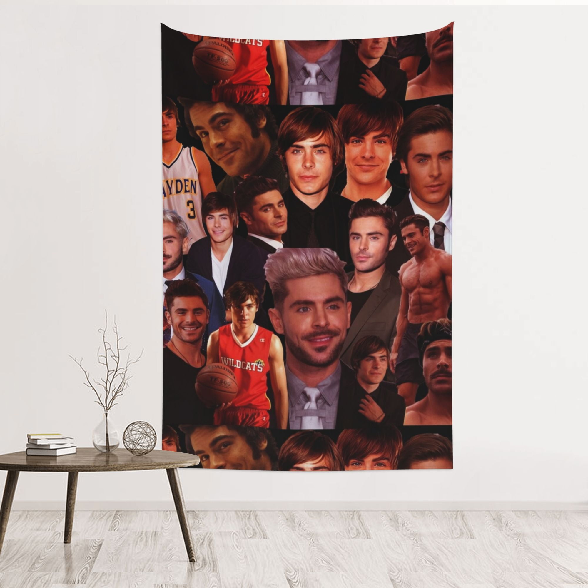 zac efron Tapestry for Men, Boys Bedroom Living Room Dorm Wall Decor ...