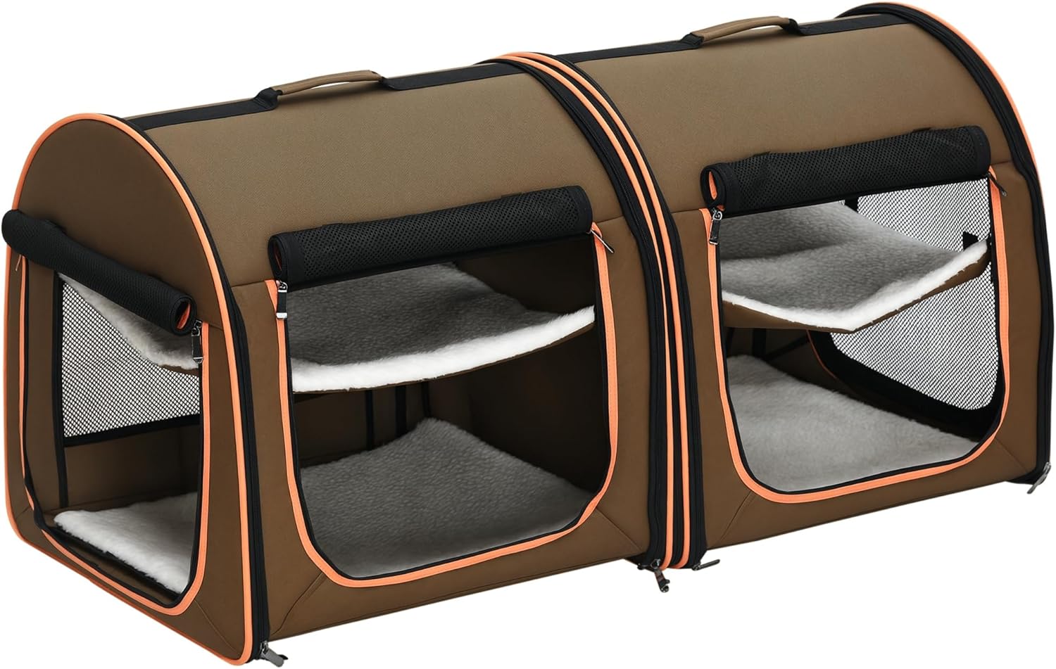 zalema 39" Portable Soft-Sided Cat Carrier, Cat Kennel, Travel Dog ...