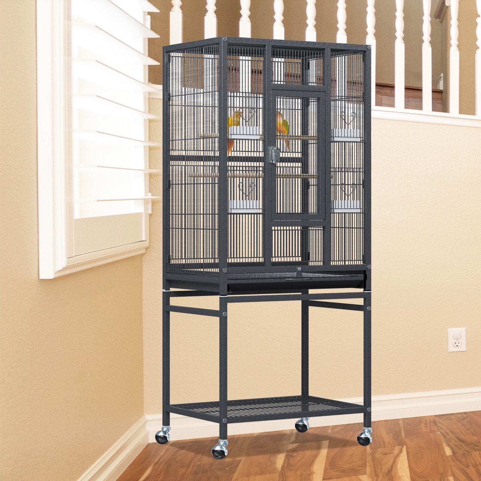 zalema 53 inches Bird Cage Seed Catcher & Birdcage Cover, Bird Cages ...