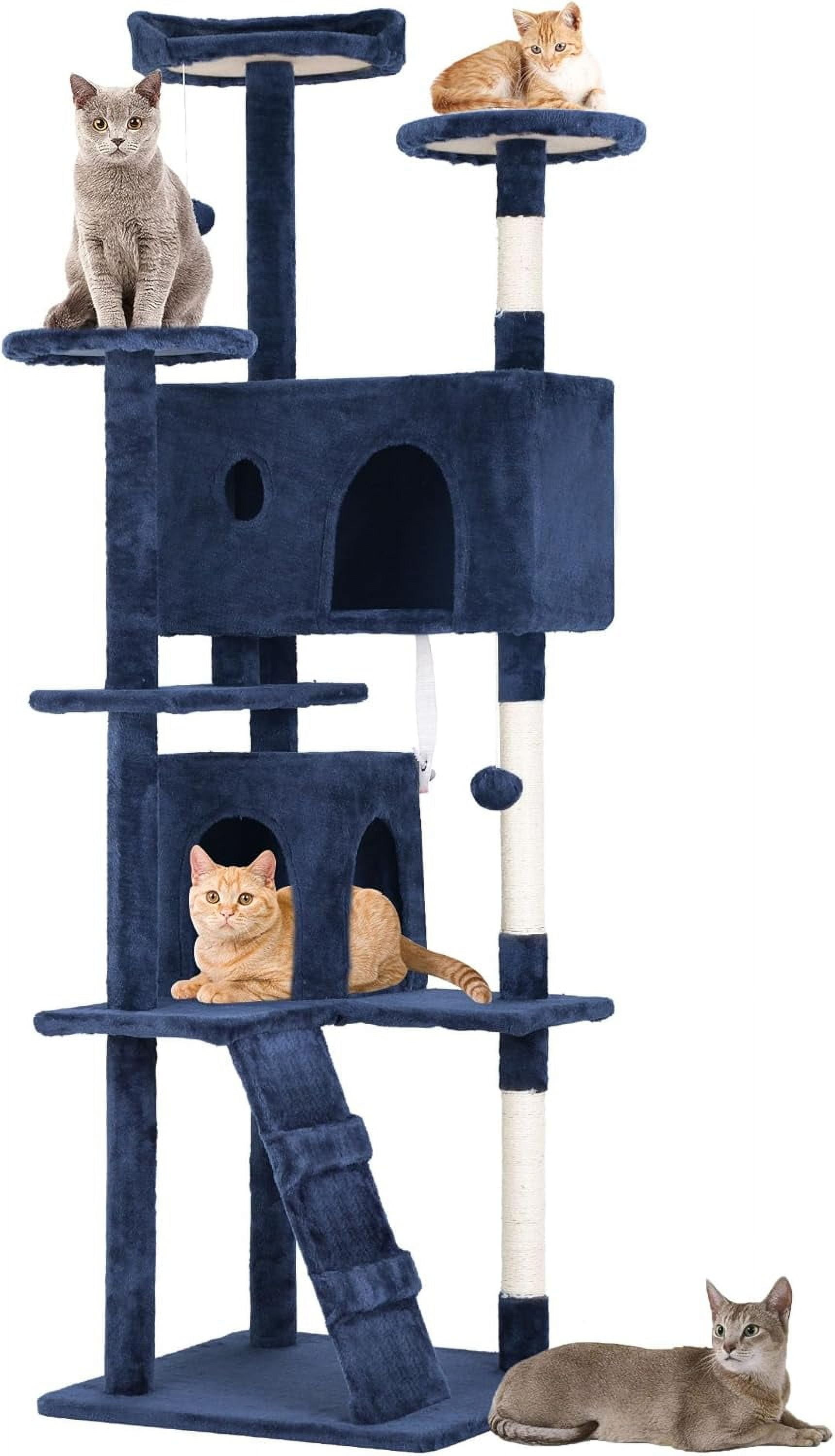 zalema Cat Tree Tower for Indoor Cats,Multi-Level Furniture Activity ...