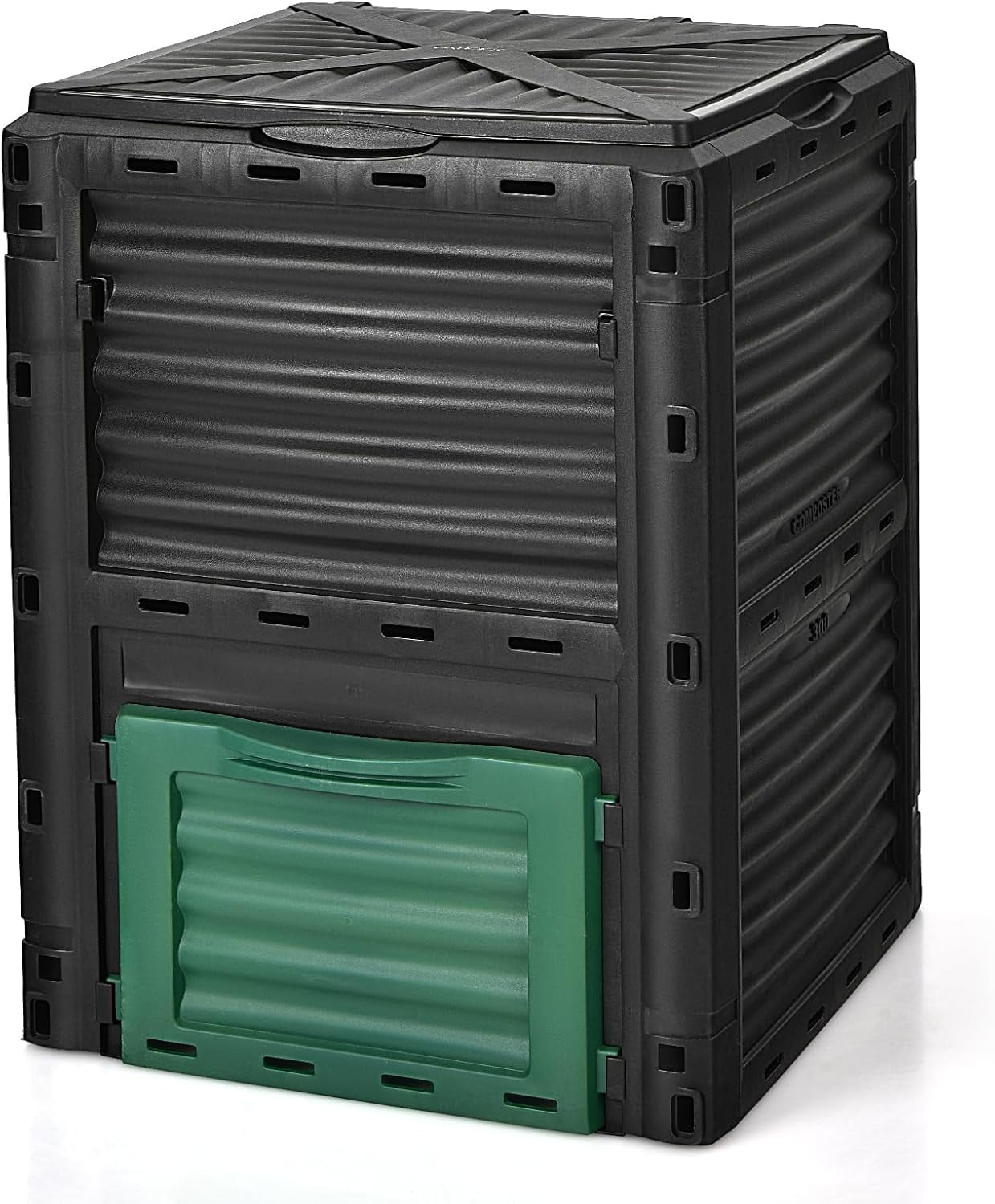 zalema Compost Bin Outdoor, 80 Gallon Garden Compost Bin with Top Lid ...