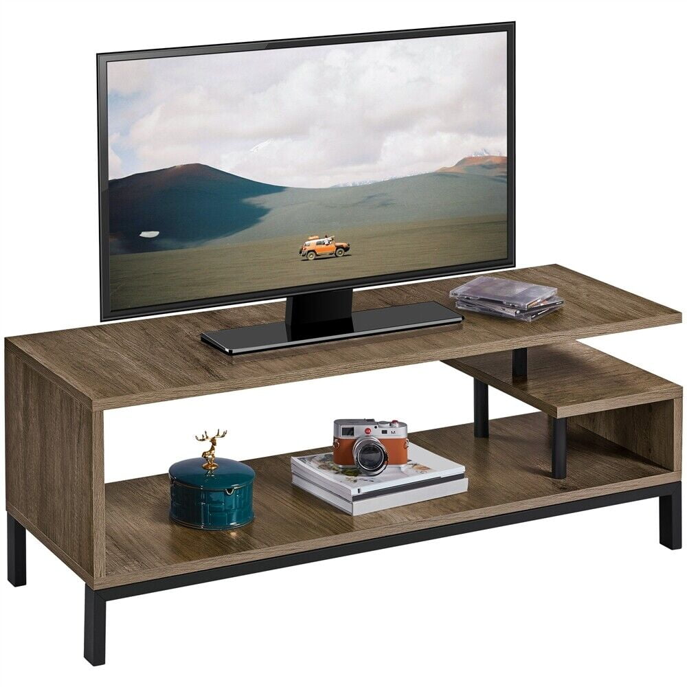 zalema Industrial TV Stand for TVs up to 55 inch, Media Console Table ...