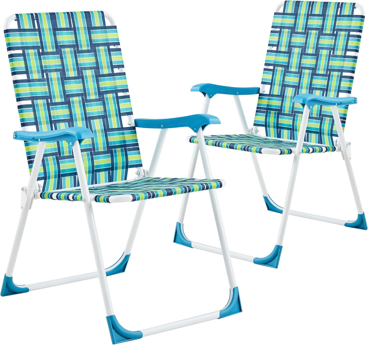 zalema Set of 2 Outdoor Beach Camping Chair, Folding Lawn Chair with ...