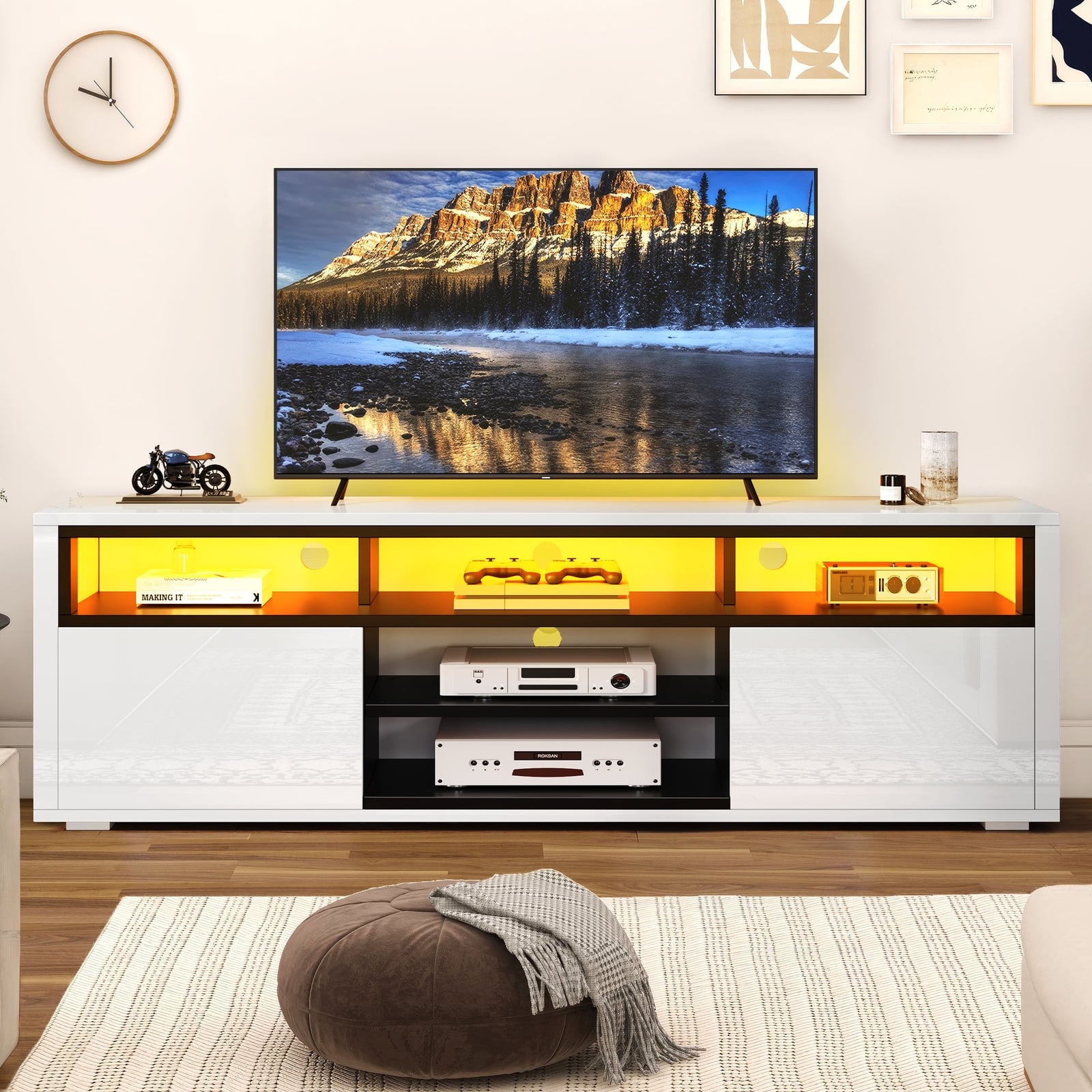 zalema TV Stands for Living Room, Entertainment Center with Storage ...