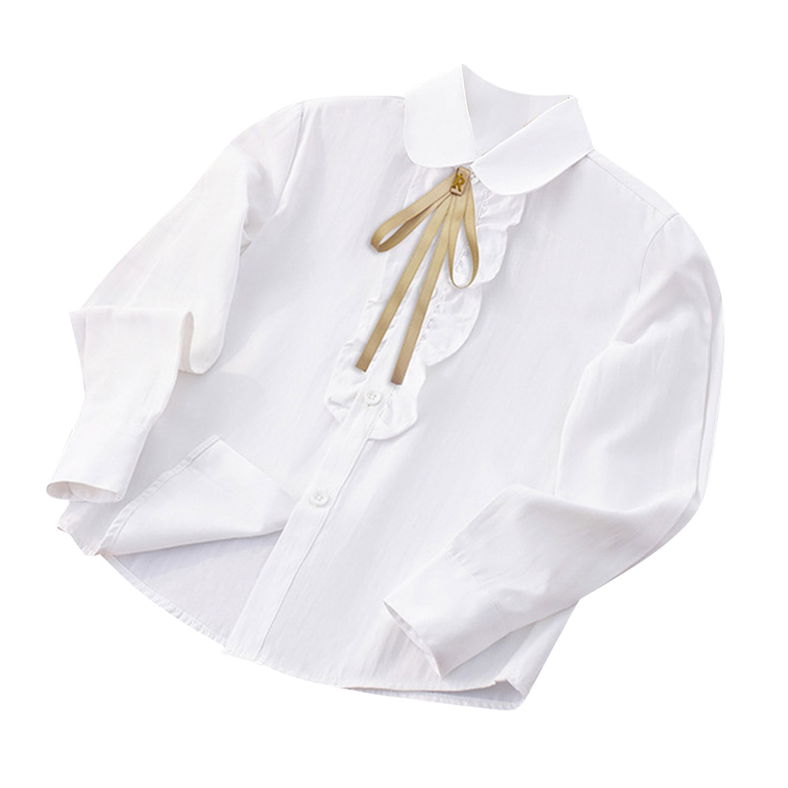 zbxnLI 4-16 Girls Dress Shirts School Uniform Button down Shirt ...
