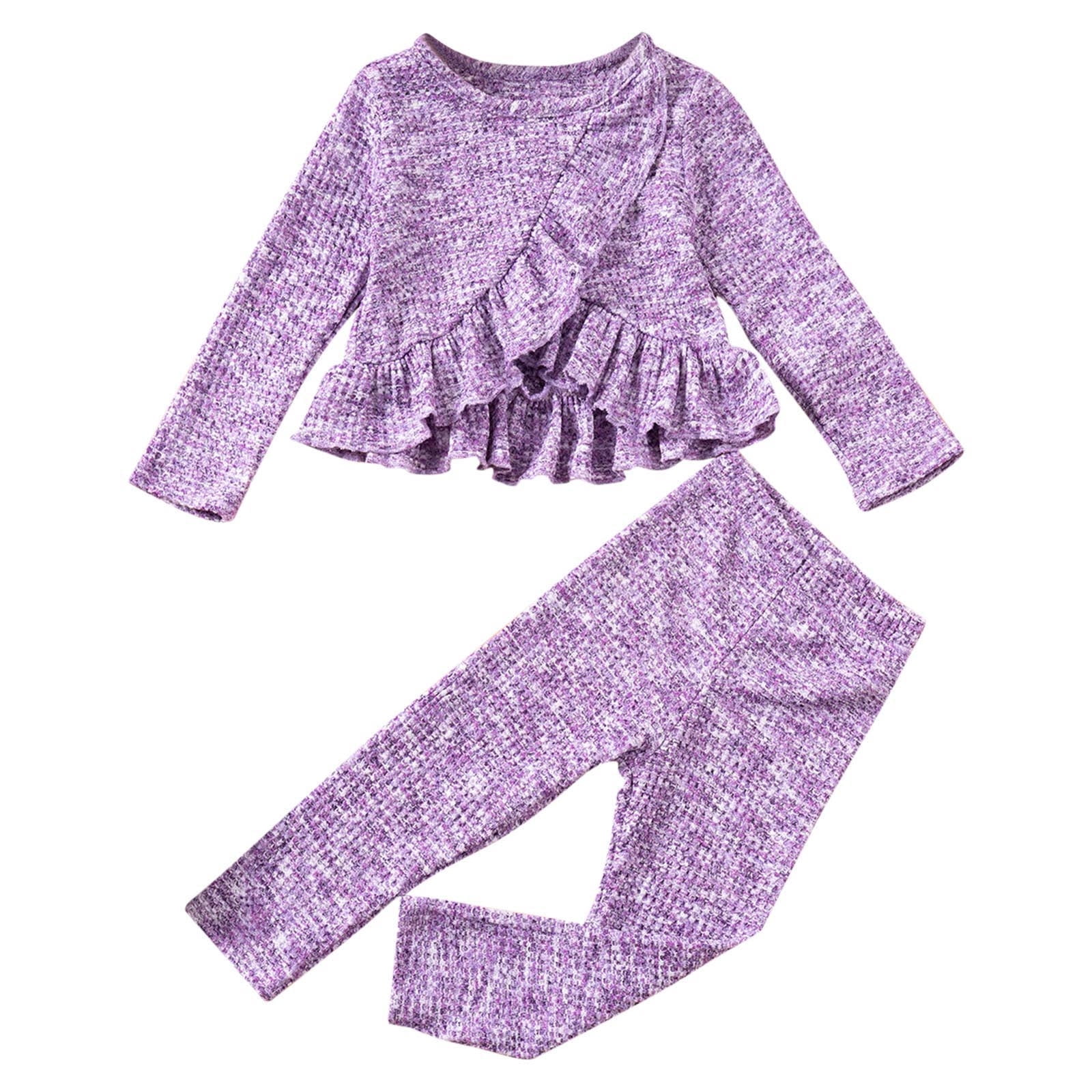 zbxnLI Little Girl Clothes Sets Baby Girl Long Sleeve Tops Pants 2 ...