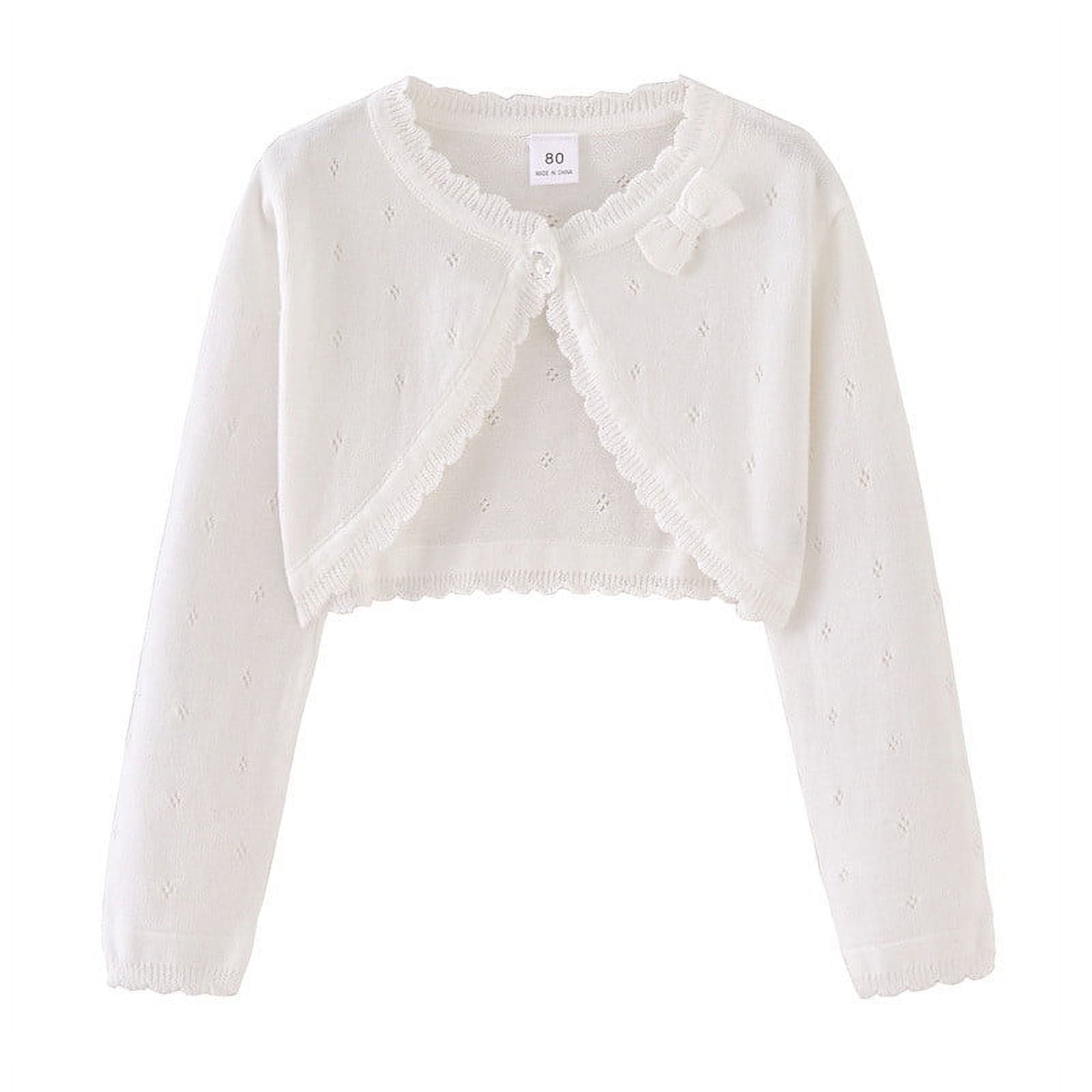 zbxnLI Little Girls Bolero Knit Cardigans 2T-9T Toddler Girls Long ...