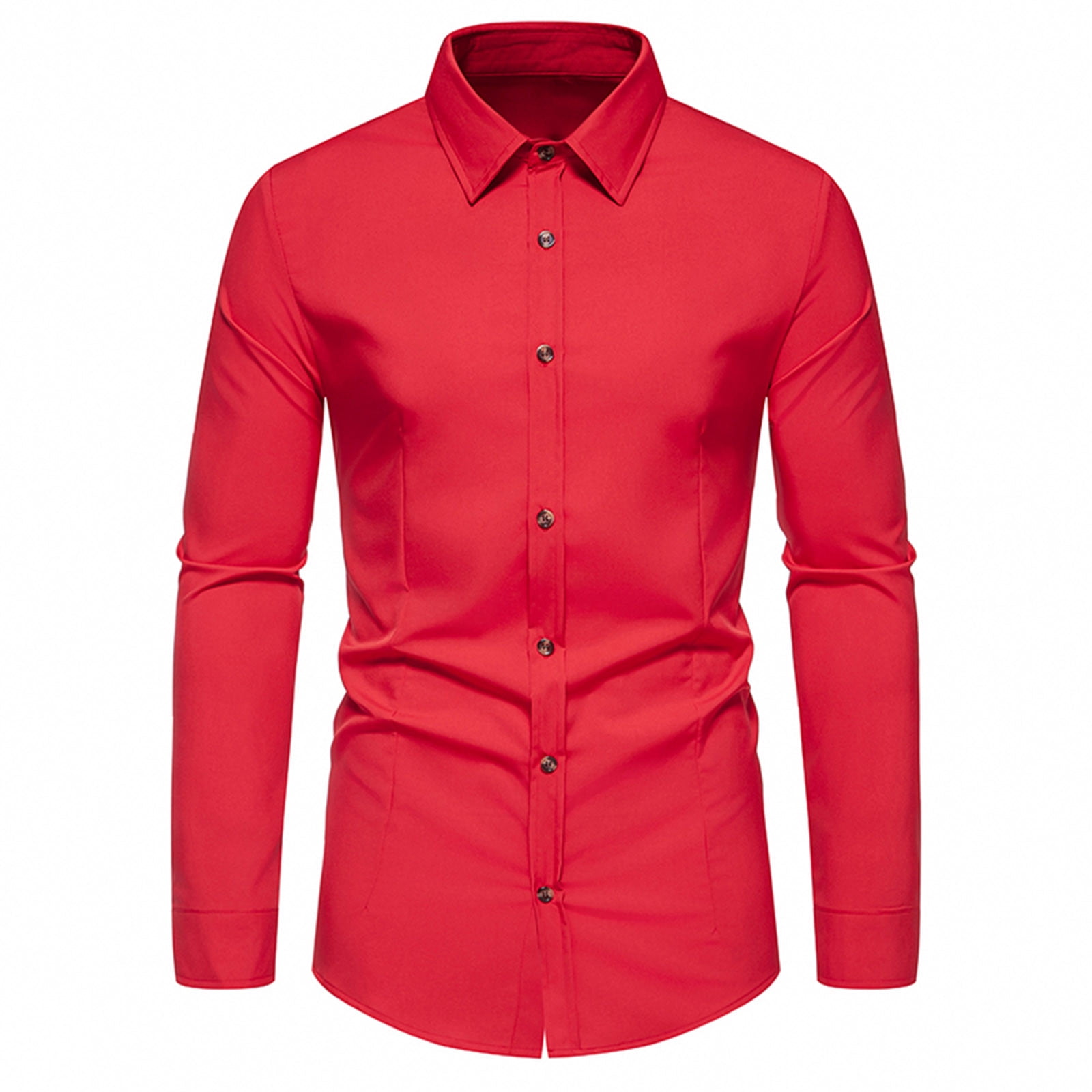 zbxnLI Mens Button down Shirts Business Casual Shirt Collared Long ...