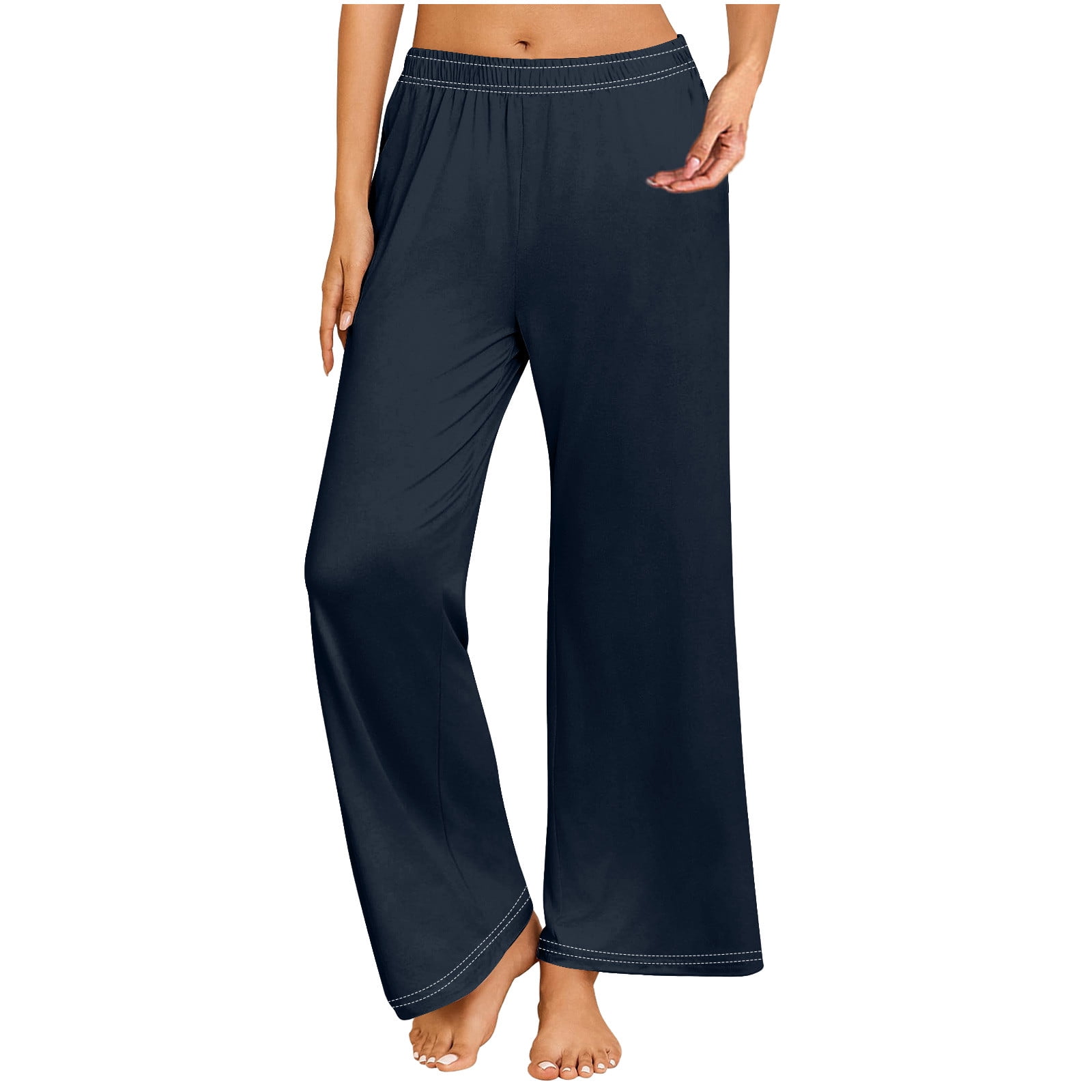 zbxnLI S-5XL Pajama Pants for Women Plus Size Sleep Pants Elastic Waist ...