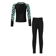 Wonder Nation Girls Rash Guard and Bottoms Swimsuit Set with UPF 50+, 2 ...