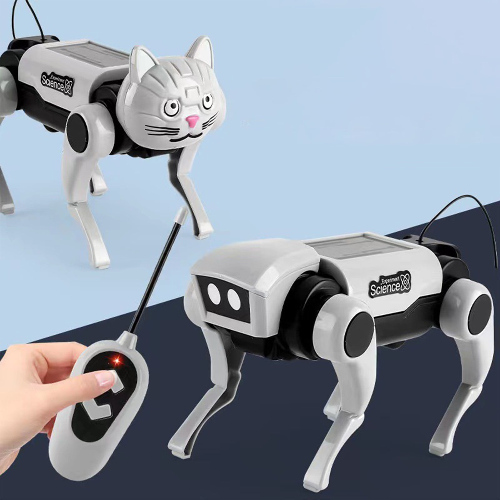 zdtodz Solar Powered Robot Dog Toys for Kids, Solar Science Experiment ...