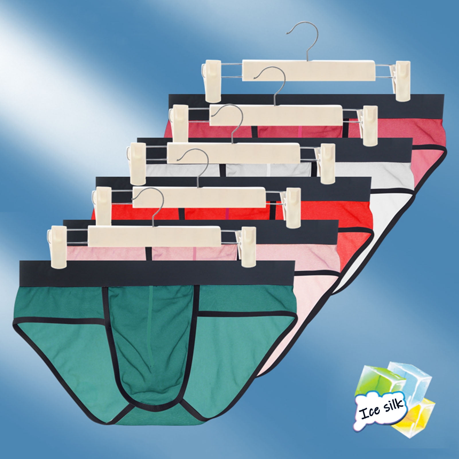 zeranth Men Briefs Transparent Mesh Perspective U-convex Panties Low ...