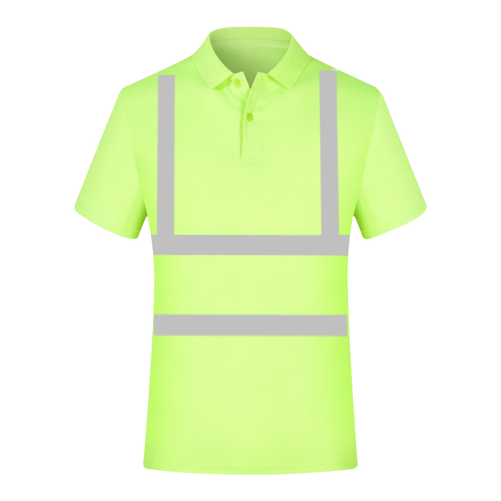 zfhfof Men Safety Polo Shirt with Reflective Stripes Short Sleeve Hi ...
