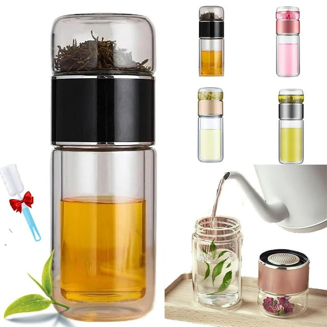 zhangxinan 2025 New Glass Tea Infuser Bottle, 3 in 1 Smart Tea Maker ...