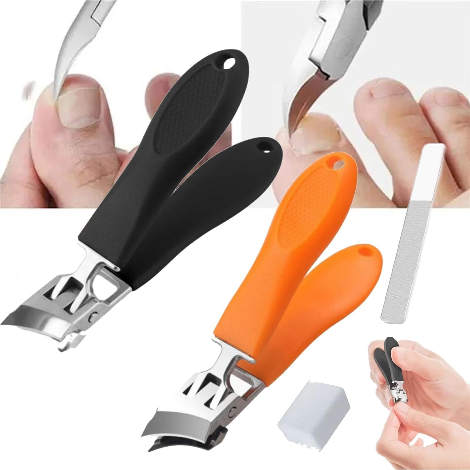 zhangxinan Wide Jaw Opening Anti-Splash Slanted Nail Clipper, Senior ...