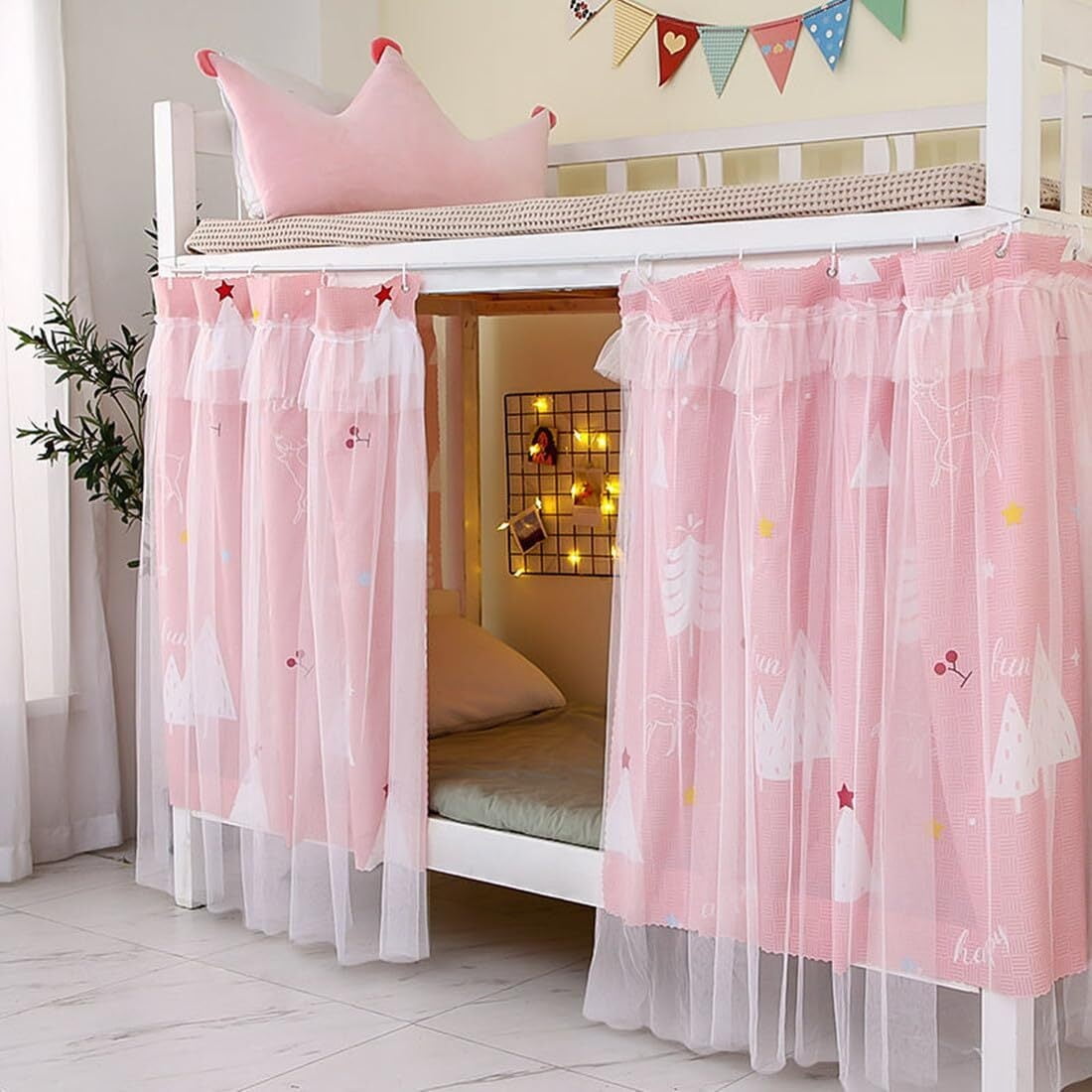zhangying Dorm Bunk Bed Curtain Home Privacy Bed Cloth Shading Curtain ...