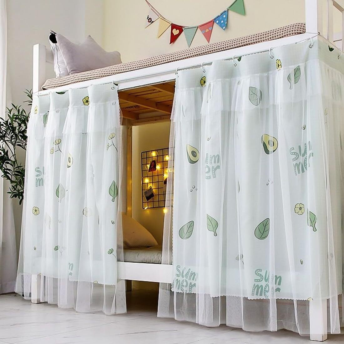 zhangying Dorm Bunk Bed Curtain Home Privacy Bed Cloth Shading Curtain ...