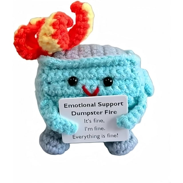 zhangying Emotional Support Dumpster Fire,Crochet Dumpster Fire,Crochet ...