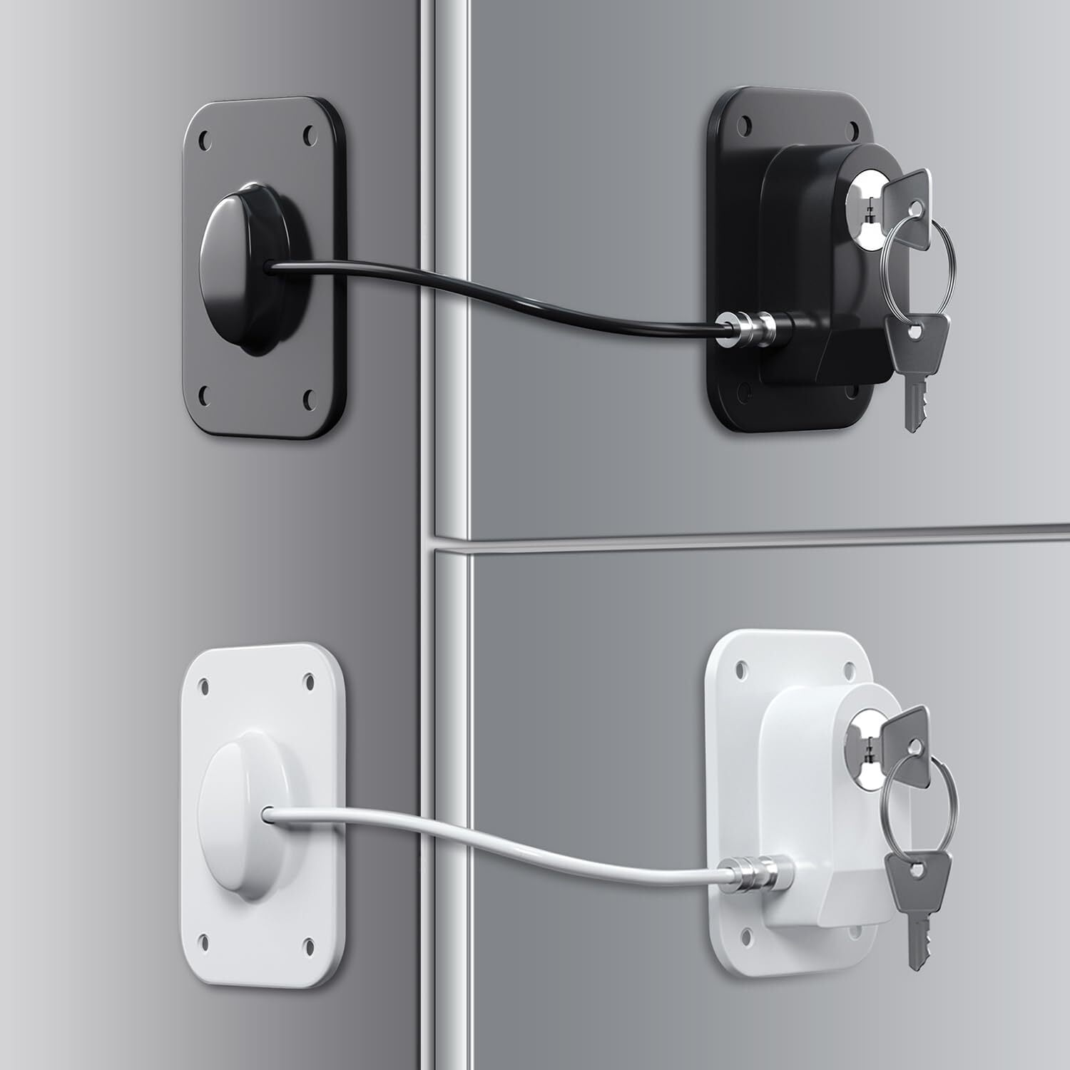 zhangying Refrigerator Lock , Fridge Lock with Silicone Wire Protection ...
