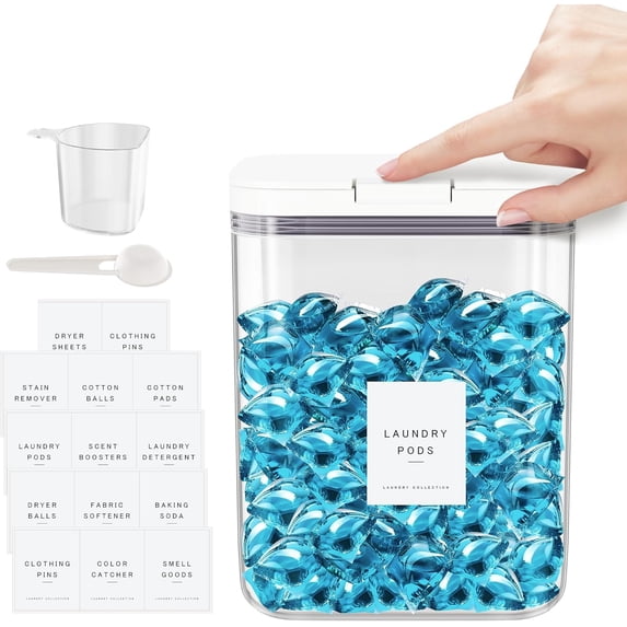 zhanyu-1 Pack Laundry Detergent Container with One-Press Lid,for ...