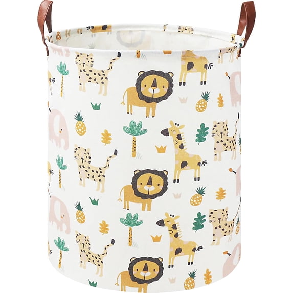 zhanyu-19.7" Hand-drawn Animal Laundry Basket,Kids Dirty Clothes ...