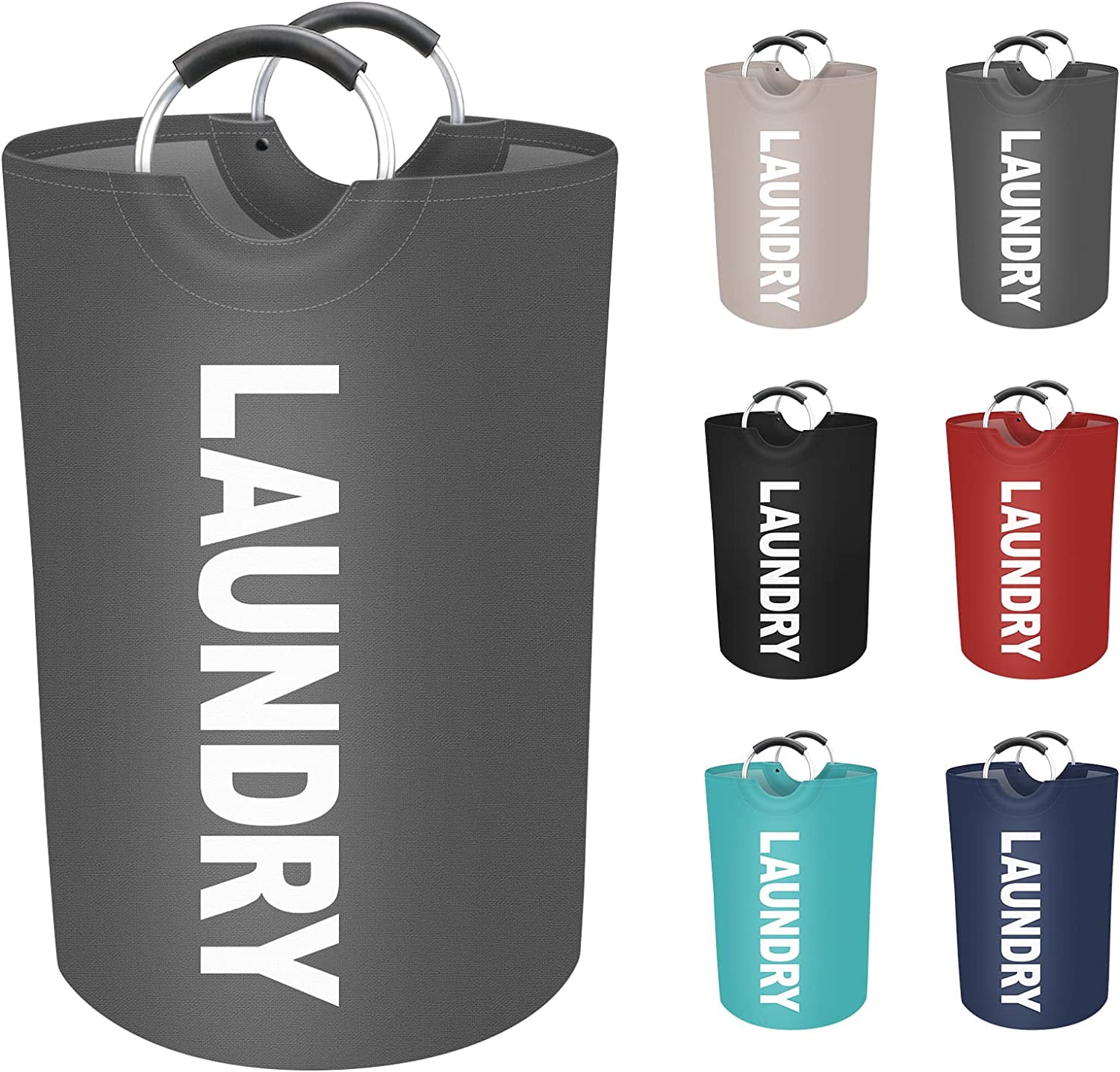 zhanyu-75L Large Laundry Basket, Freestanding Waterproof Laundry Hamper ...