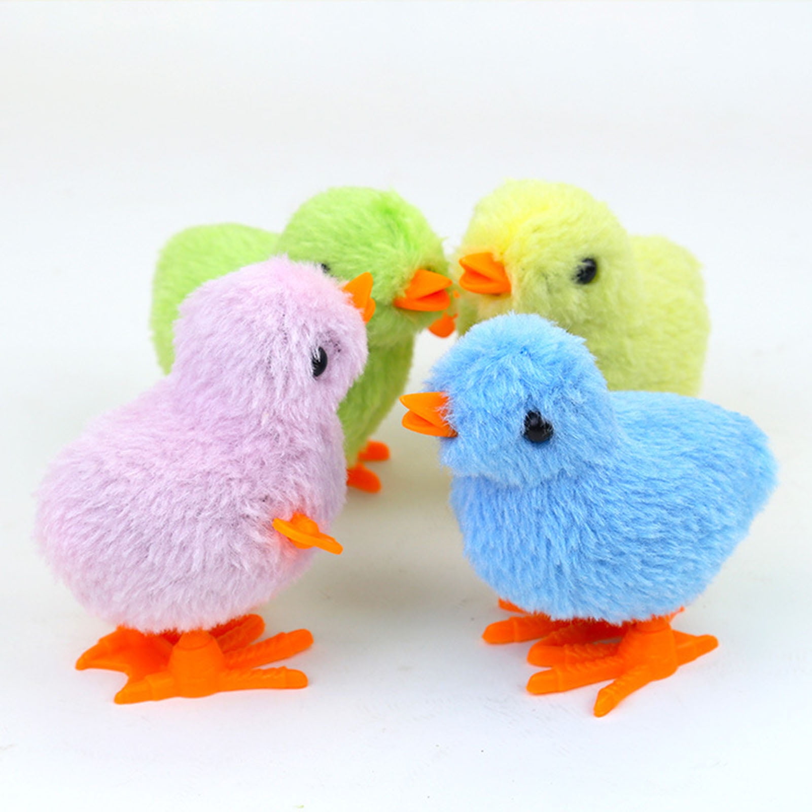 FOULEZRE 3 Inch Plush Jumping Chicken, Pack of 5, Chick Surprise Toys ...