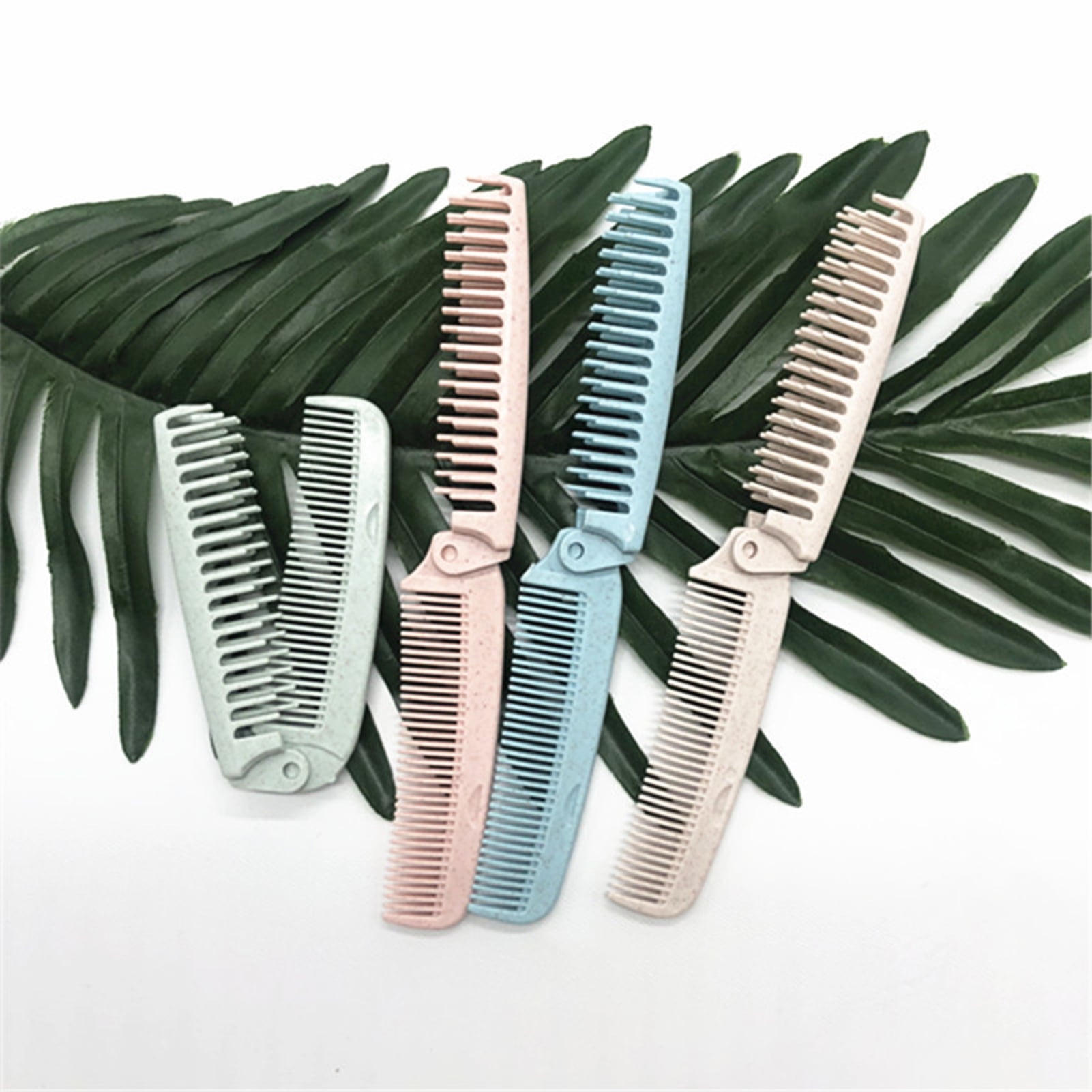 zhaomeidaxi 4PCS Folding Travel Hair Brush Portable Compact Hair Comb ...