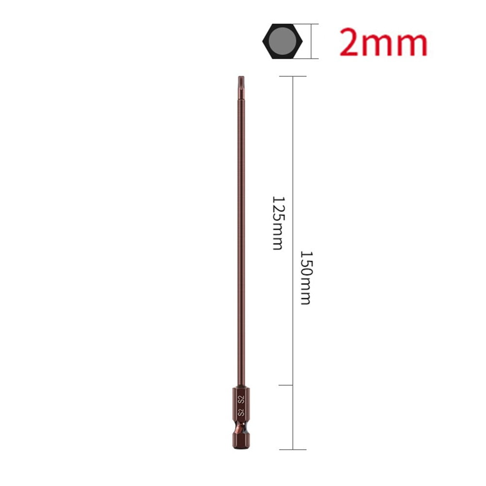 zhihehui 1pc 150 Mm H1.5-H6 Alloy Steel Magnetic Hex Head Screwdriver ...