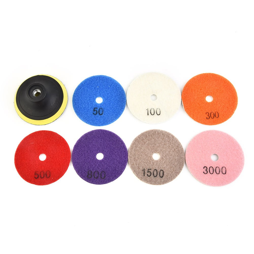 zhihehui 8pcs 3 Diamond Polishing Wet/dry Disc Set for Granite Stone ...