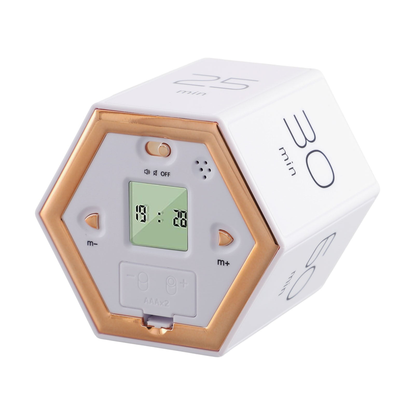 zhihehui Gravity Sensing Digital Timer Magnetic Hexagon Flip Timer for ...