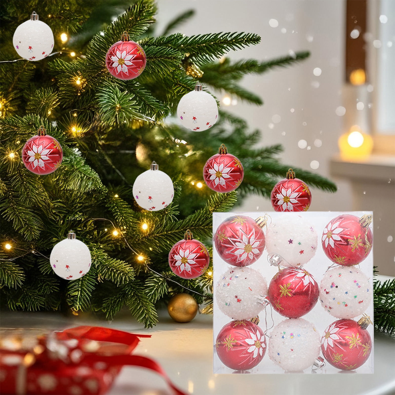 zhmrfg 2.4 Inches 6 Cm Painted Christmas Ball Decoration, Hand-painted ...