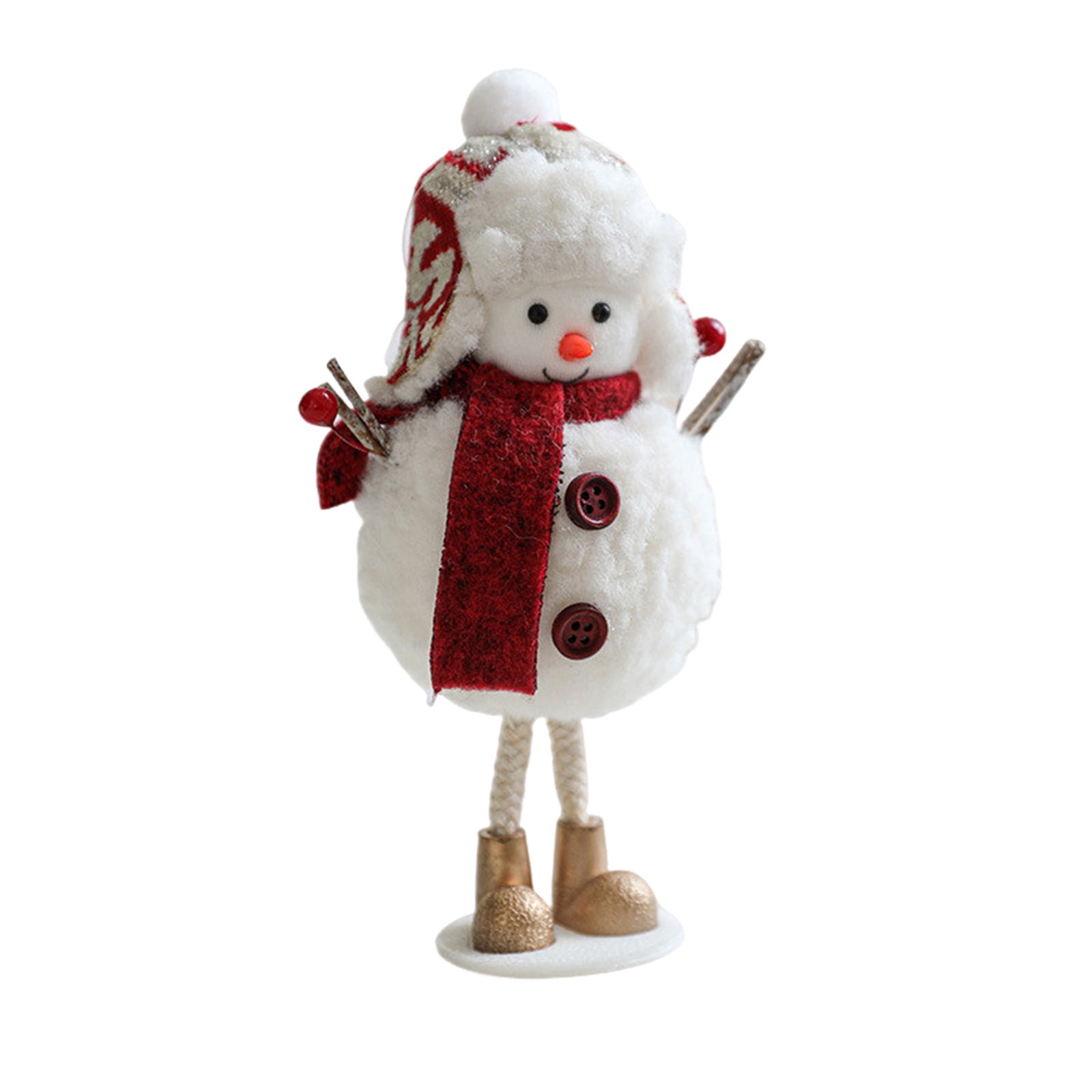 zhmrfg Christmas Snowman Figurine Table Decoration Red Scarf Holiday ...