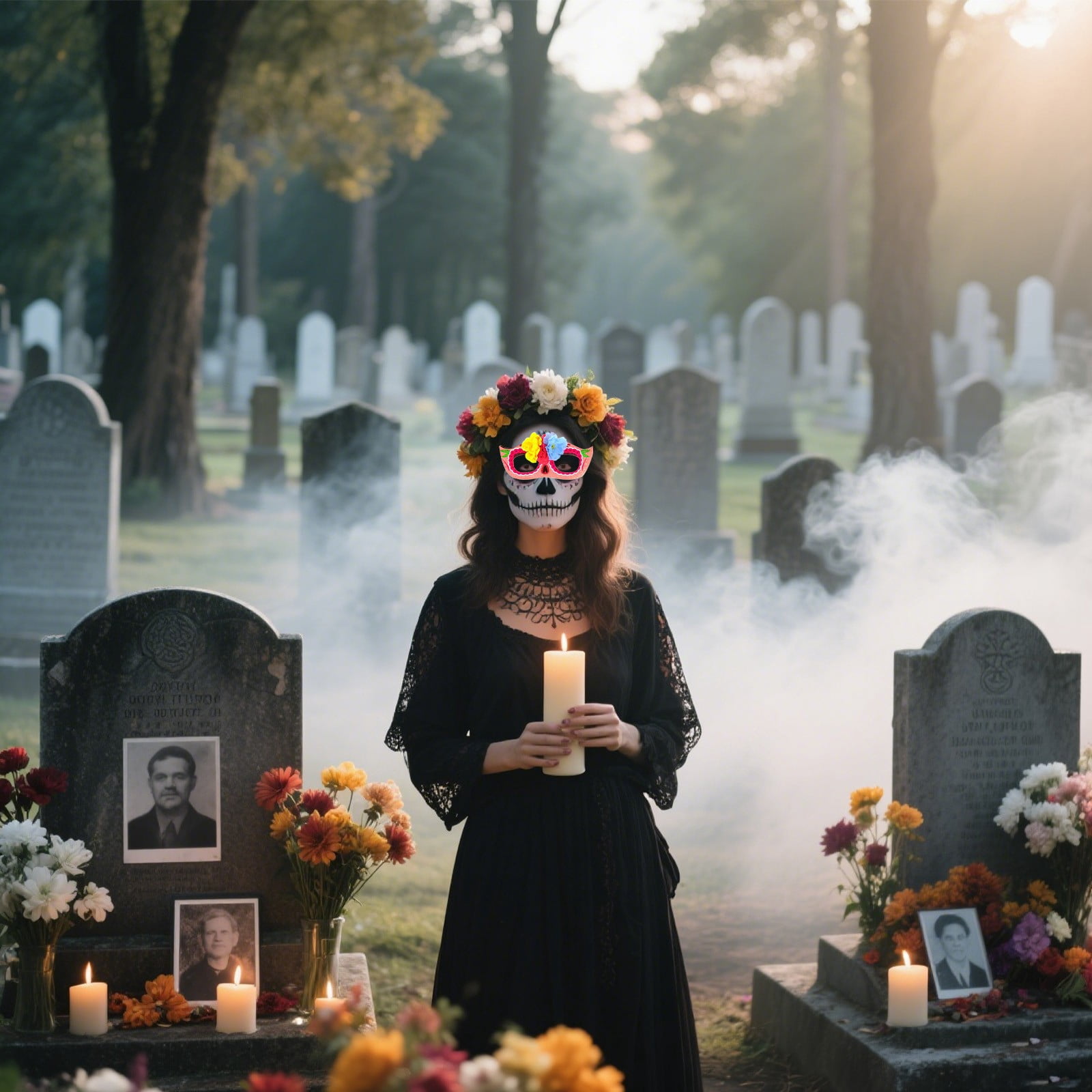zhmrfg Day of the Dead Glasses Creative Party Costume Props Pumpkin Cat ...
