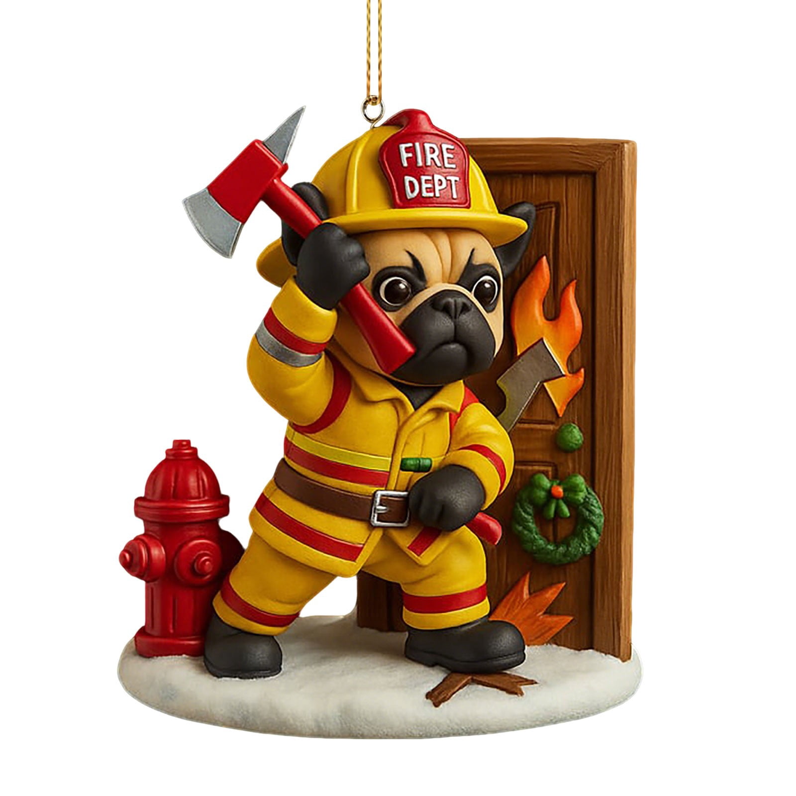 zhmrfg Firefighter Ornament 2025 Dog Collection Christmas Tree ...