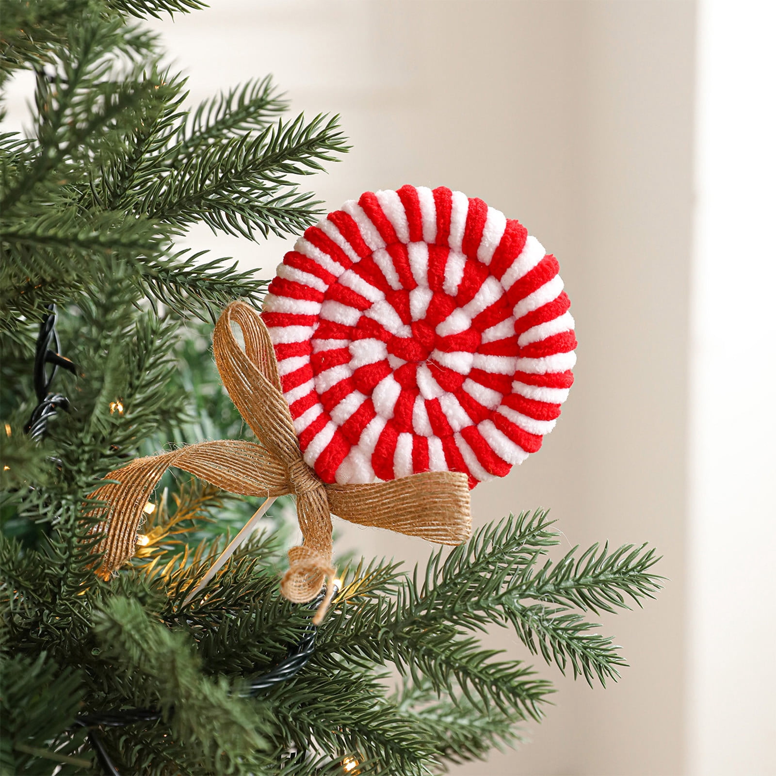 zhmrfg Foam Candy Lollipop Christmas Decorations, Red Green Plush ...