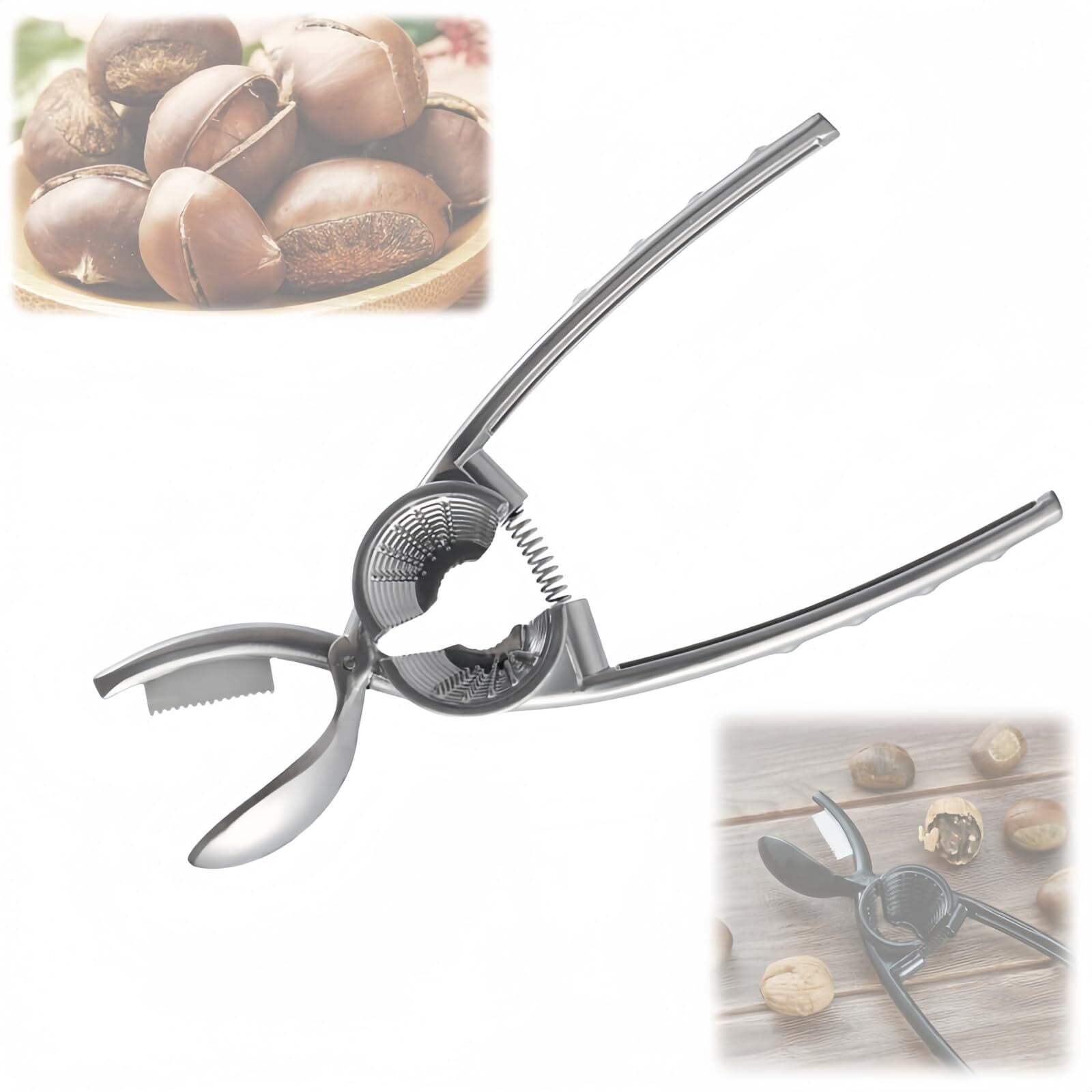 zhojing 2-in-1 Nut Cracker Walnut 2025 New Chestnut Cutter Tool,Nut ...